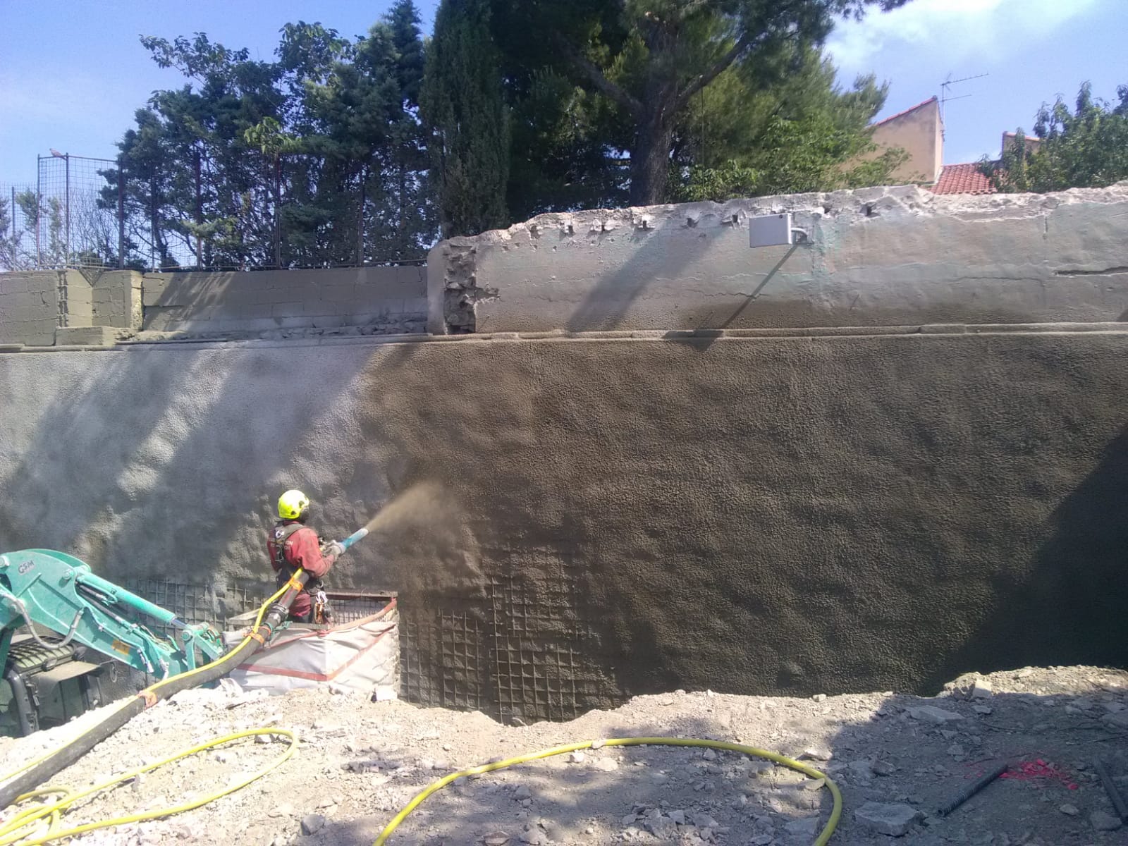 Soutènement de talus par paroi clouée - Stabilisation Protection